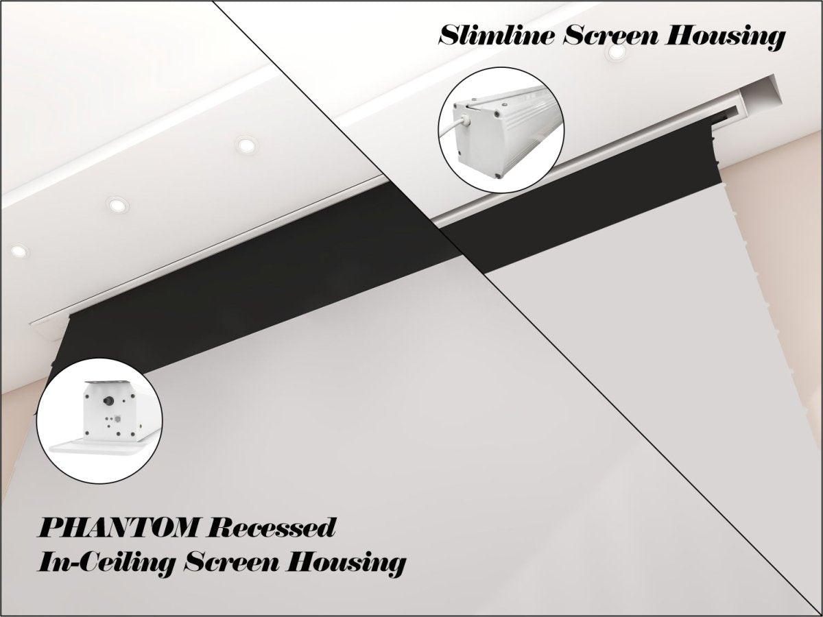 The difference housing between the Slimline Screen and PHANTOM Recesse ...