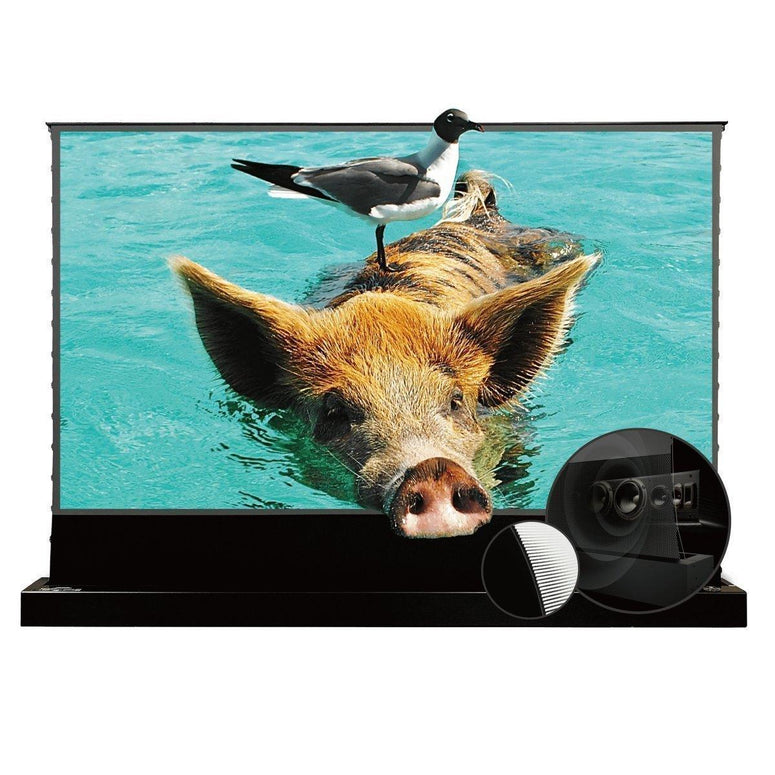 VIVIDSTORM Bundle-Projector&Screen&Motorised Laser TV Cabinet Monte Ca
